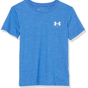 Under Armour Boys' Elite Short Sleeve T-Shirt, Stylish Crew Neckline & Fuller Cut for Complete Comfort, Ultra Blue SP22, 4