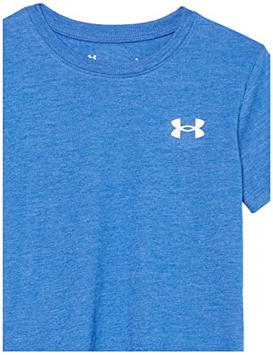 Under Armour Boys' Elite Short Sleeve T-Shirt, Stylish Crew Neckline & Fuller Cut for Complete Comfort, Ultra Blue SP22, 4