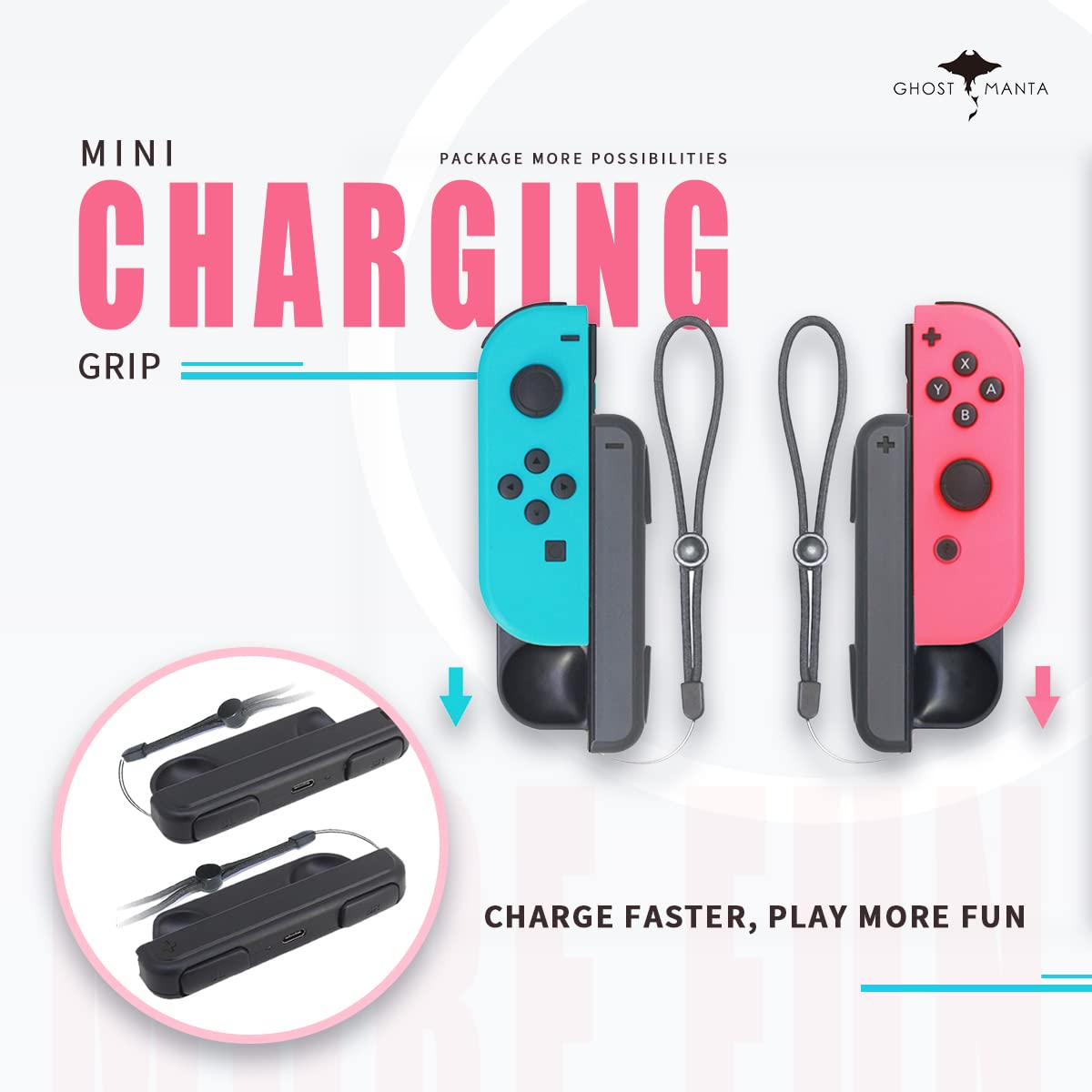 Switch 14 in 1 Accessories Kit Compatible with Nintendo Switch, Bundle with Mini Charging Grip, Headphone, Carry Bag, Screen Protector, Game Card Storage, Stylus, 6 Thumb Grips