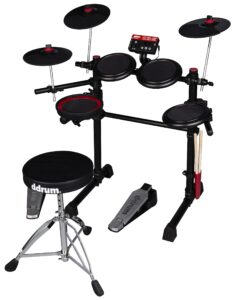 ddrum e-flex complete electronic set with mesh drum heads, black (dd eflex)