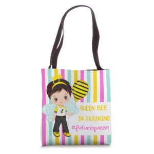 queen bee in training little girl bee gift future queen tote bag