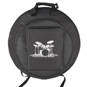 tosnail 22" cymbal gig bag with carry handle, durable shoulder straps and double pockets, great for dust-proof storage