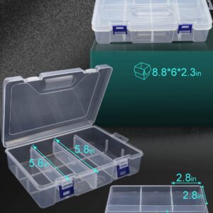 Avlcoaky Tackle Box Fishing Tackle Box Organizer with Movable Tray Snackle Box Charcuterie Container Tacklebox for Snacks Plastic Organizer Fishing Box