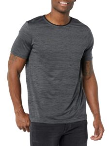 oakley men's gravity range tee, blackout heather, large