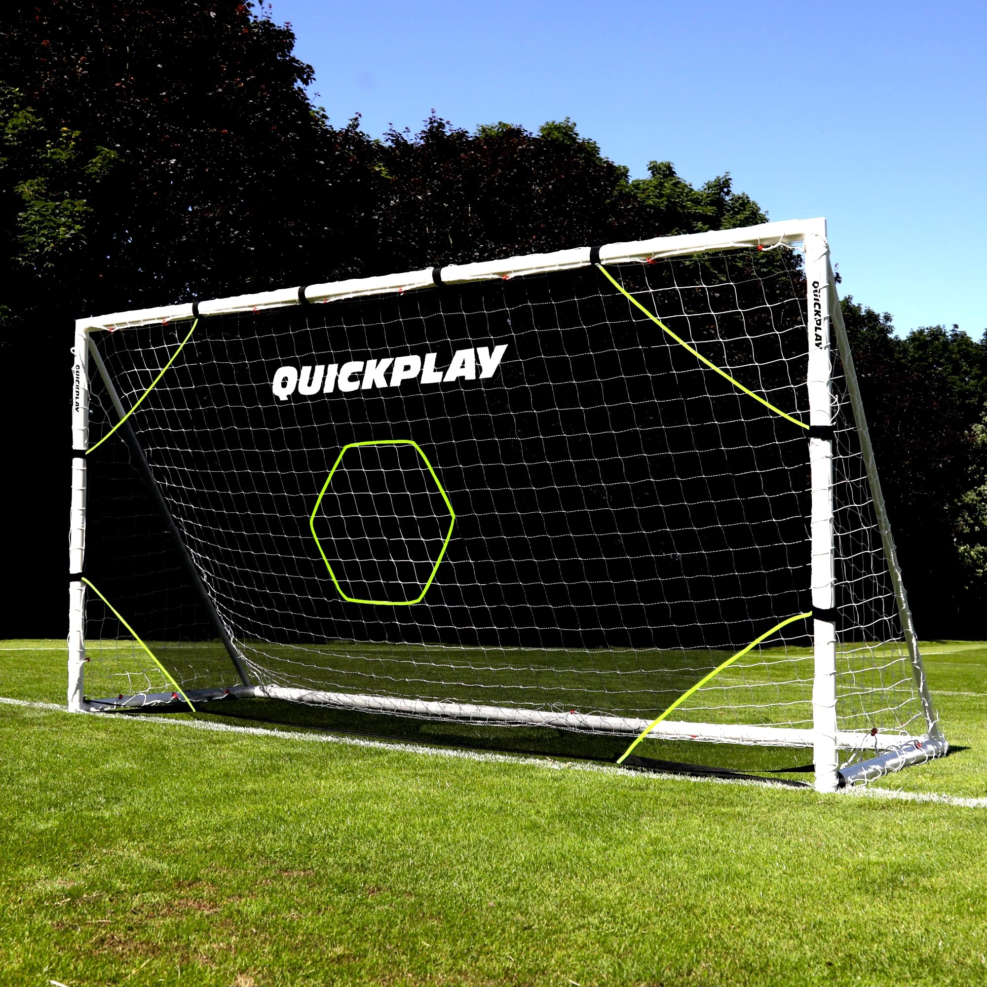 QUICKPLAY Target Net Lite with 5 Target Zones - Practice Shooting and Passing Accuracy (12 x 6')