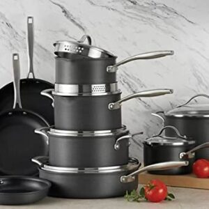 Member Mark 15 Piece Hard Anodized Aluminum Cookware Set With 7-Piece Kitchen Tools Set