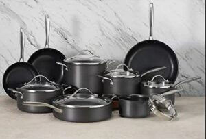 member mark 15 piece hard anodized aluminum cookware set with 7-piece kitchen tools set