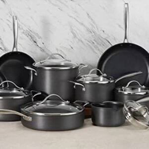 Member Mark 15 Piece Hard Anodized Aluminum Cookware Set With 7-Piece Kitchen Tools Set