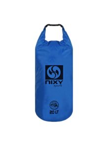 nixy waterproof dry bag dry sack ultralight 5l/10l/20l, keep gear dry for paddle boarding, kayaking, backpacking, camping, boating, swimming, outdoors-roll top ripstop nylon (blue, 20l)