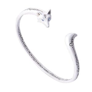 yuanxin fox bracelet cute woman bracelet simple fresh fox bracelet students ladies elegant bracelet silver personality bracelet valentine's day present (silver)