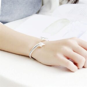 YUANXIN Fox Bracelet Cute Woman Bracelet Simple Fresh Fox Bracelet Students Ladies Elegant Bracelet Silver Personality Bracelet Valentine's Day Present (silver)