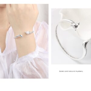 YUANXIN Fox Bracelet Cute Woman Bracelet Simple Fresh Fox Bracelet Students Ladies Elegant Bracelet Silver Personality Bracelet Valentine's Day Present (silver)