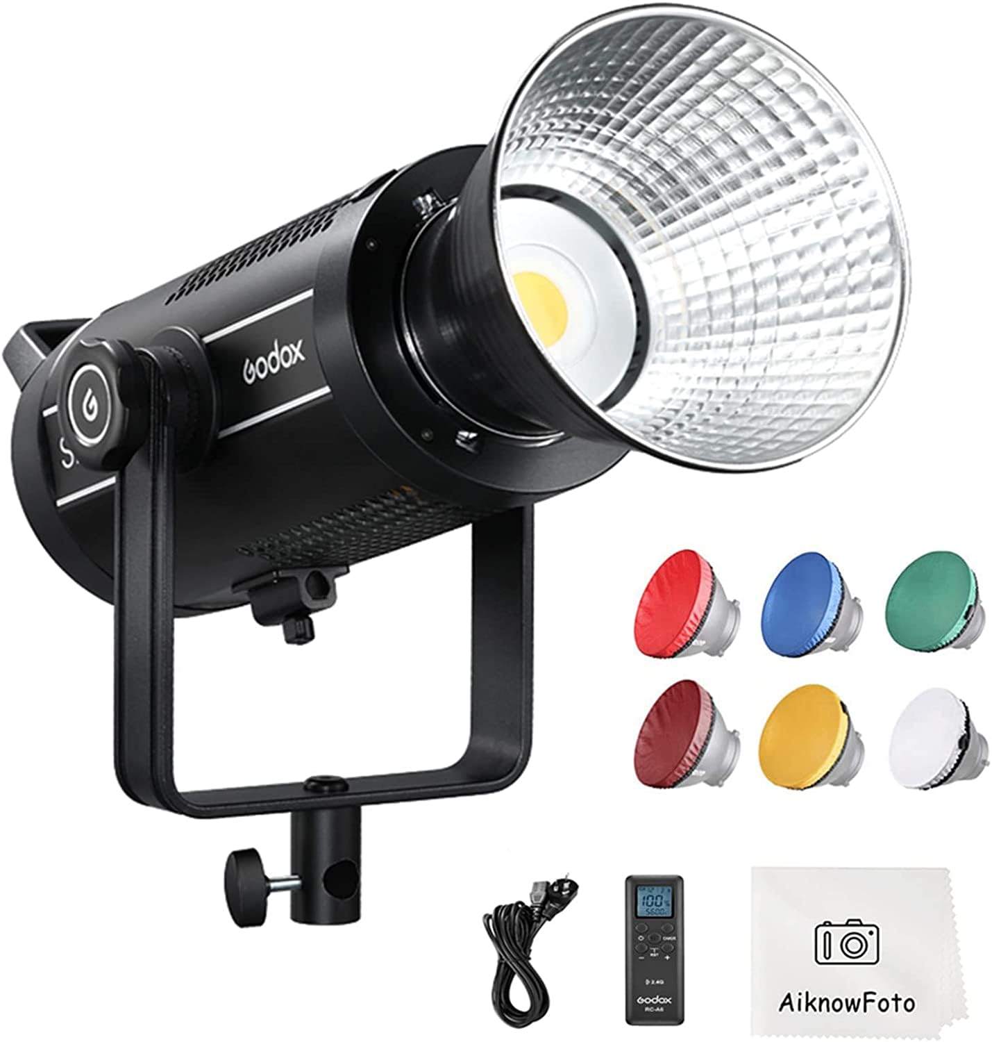 Godox SL200WIII 215W LED Video Light,Bowens Mount Continuous Lighting,2.4G 95600Lux CRI96+ Flash Light,5600K Daylight Balanced,8 Pre-Programmed Lighting Effects with Ultra-Silent Fan for Photography