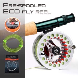 Maxcatch Extreme Fly Fishing Rod and Reel Combo (3wt 8‘4“ 4pc Rod,3/4 Reel) + Fly Fishing Tools and Accessories Kit