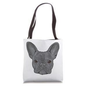 funny french bulldog face lover frenchie dog tote bag