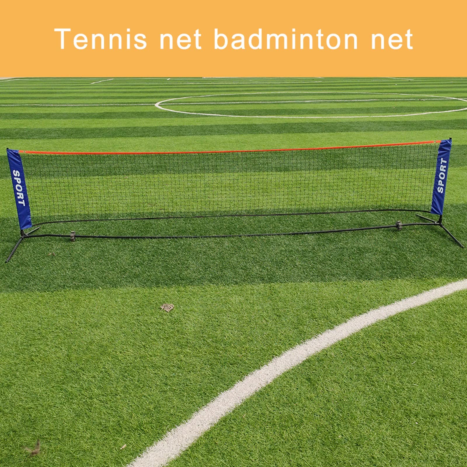 Ochine Portable Badminton Net Outdoor Tennis Net Set Badminton Pickleball Net Adjustable Height Indoor Outdoor Sports Net for Junior Tennis Beach Kids Volleyball and Soccer Backyard Games 9.8 FT