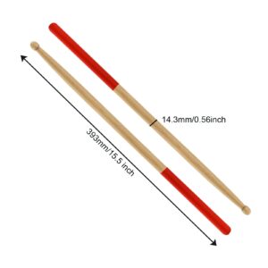 Suwimut 12 Pairs Drum Sticks with Non-Slip Rubber Handle, Classic 7A Maple Wood Tip Drumsticks for Kids, Adults, and Beginners, Professional Musical Instrument Percussion Accessories, 6 Colors