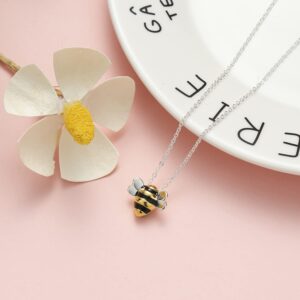 Bonnerish Honey Bee Necklaces for Women love Bee Charm Pendant Necklace Gift for Women Teen Girls