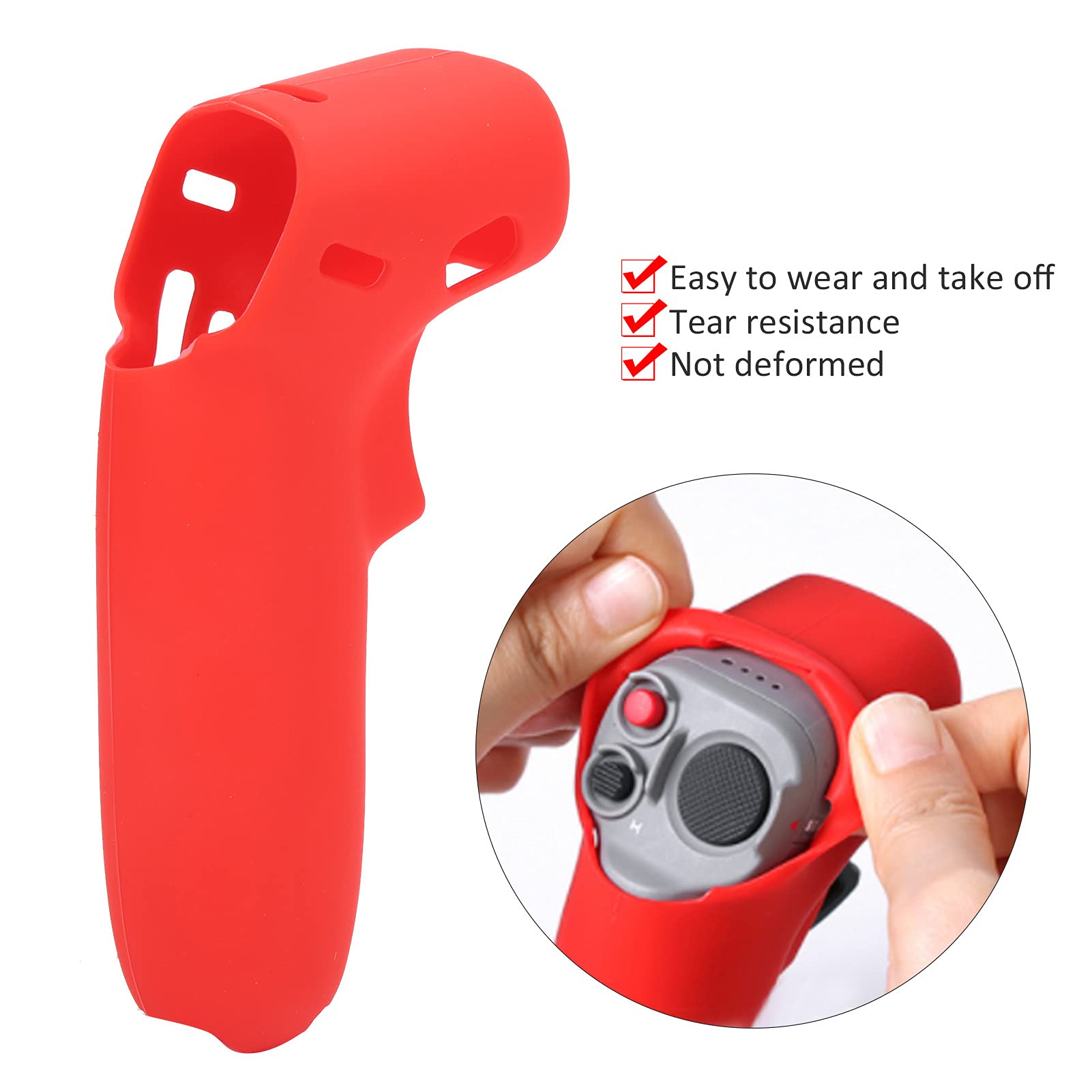 Protective Sleeve for FPV, Soft Joystick Gel Joystick Cover for FPV for FPV(red)