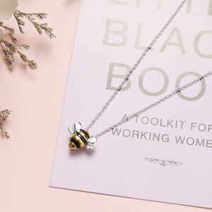 Bonnerish Honey Bee Necklaces for Women love Bee Charm Pendant Necklace Gift for Women Teen Girls