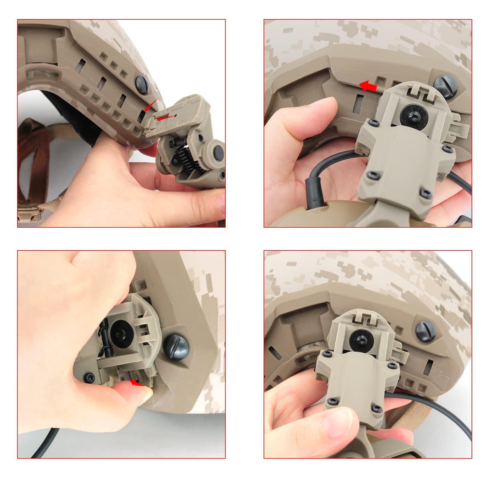 Hearangel ARC Rail Adapter Accessories for Comta ii Comta iii Tactical Headsets Upgade Version for ARC Rail Mounting