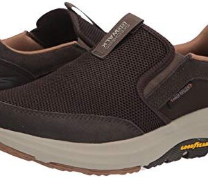 Skechers Men's Go Walk Outdoor-Athletic Slip-On Trail Hiking Shoes with Air Cooled Memory Foam Sneaker, Brown, 10.5 X-Wide