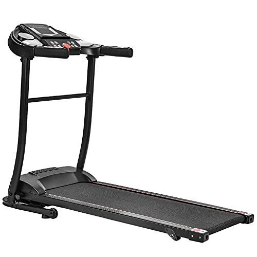 STARTOGOO Folding Electric Treadmill for Home, Folding Jogging Running Machine Portable Treadmills w/ 3-Level Auto Incline, 5" Large LED Display, Speakers, MP3 & Audio Auxiliary Port, 12 Speeds,Black