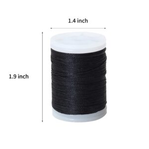 SOPOGER Archery Bow String Serving Thread 131 yard/120 m Durable Nylon Bowstring Serving Thread for Compound Recurve Bow Tying Peep Sight Nock Point (Black)