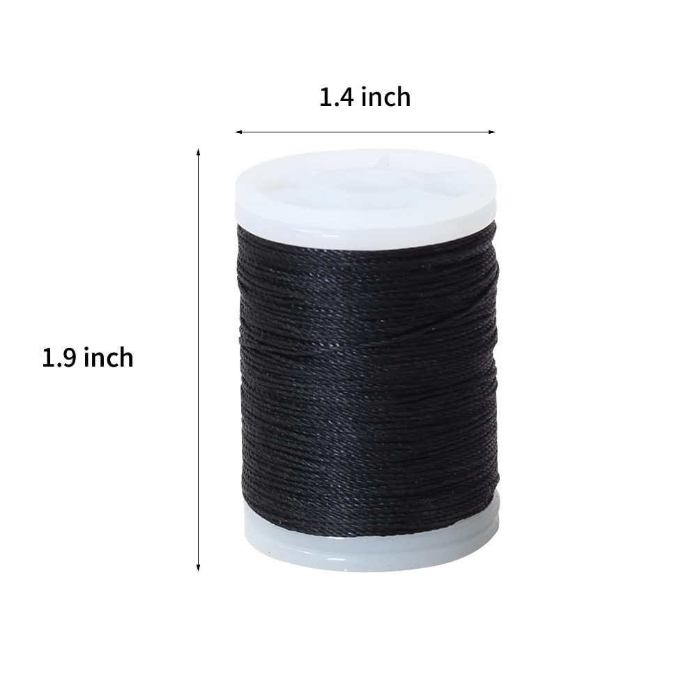 SOPOGER Archery Bow String Serving Thread 131 yard/120 m Durable Nylon Bowstring Serving Thread for Compound Recurve Bow Tying Peep Sight Nock Point (Black)