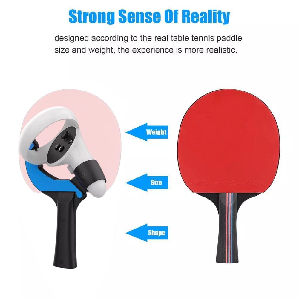 GGRICHYI Table Tennis Paddle Grip Handle for Oculus Quest 2 Controllers Grips Playing Eleven Table Tennis VR Games Quest 2 Accessories 1PC