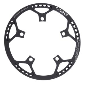 catazer bike chainring 130bcd aluminum alloy ultralight bicycle chainring 45t 47t 53t 56t 58t bmx chainwheel for folding bicycle (black,53t)