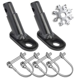 bsgb 2 pack bike trailer coupler bicycle trailer hitch connector attachment flat and angled couplers metal for child pet instep and cargo bike trailers