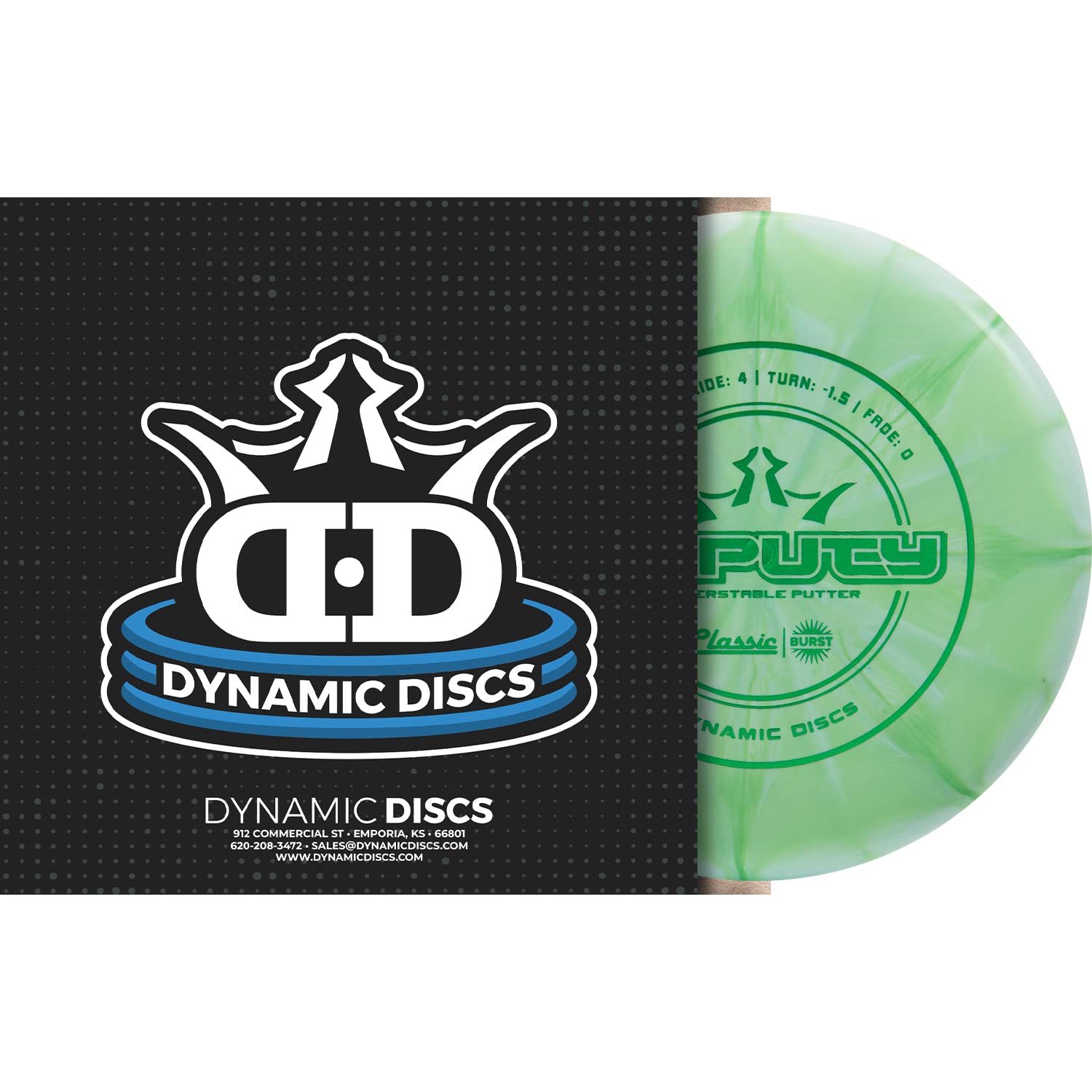 Dynamic Discs Classic Blend Burst Deputy Disc Golf Putter | Throwing Frisbee Disc | Consistent Flight | Stamp Color Will Vary (Orange)