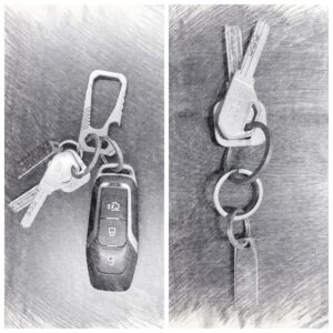 Imentha Titanium Key Rings - 3 Pieces in 3 Sizes for Keychains and Carabiners - Durable, Versatile, and Ideal for Everyday Use