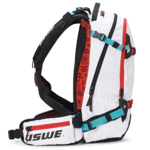 USWE Pow 16L, Ski and Snowboard Backpack with Back Protector (v. 2.0) for Men and Women. Insulated Snow Hydration Pack with Thermo Cell Freeze Protection. Bounce Free, White