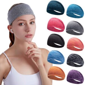 workout headbands for women, sport hair bands for women's,sweatbands non slip yoga hairbands for fitness travel athletic elastic moisture wicking