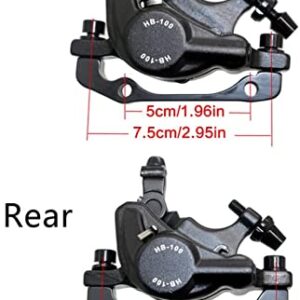 SONAU 1 Pair Front & Rear HB100 MTB Bike Hydraulic Disc Brake Calipers Road Bicycle Line Pulling Brake Clamp