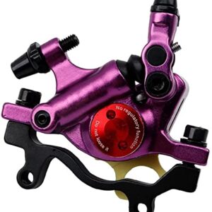 1 Pair Front & Rear HB-100 MTB Bike Hydraulic Disc Brake Calipers Aluminum Alloy Mountain Bike Road Bicycle Line Pulling Brake Clamp (Color : Purple, Size : Only Front)