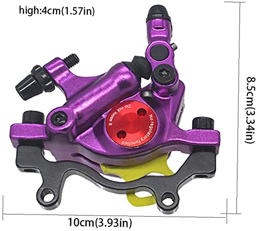 1 Pair Front & Rear HB-100 MTB Bike Hydraulic Disc Brake Calipers Aluminum Alloy Mountain Bike Road Bicycle Line Pulling Brake Clamp (Color : Purple, Size : Only Front)