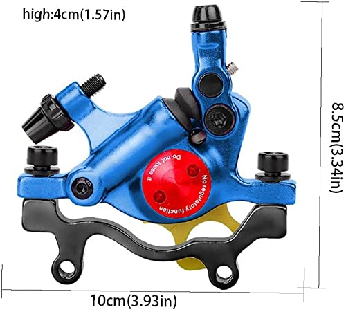 1 Pair Front & Rear HB-100 MTB Bike Hydraulic Disc Brake Calipers Aluminum Alloy Mountain Bike Road Bicycle Line Pulling Brake Clamp (Color : Blue, Size : Front+Rear)