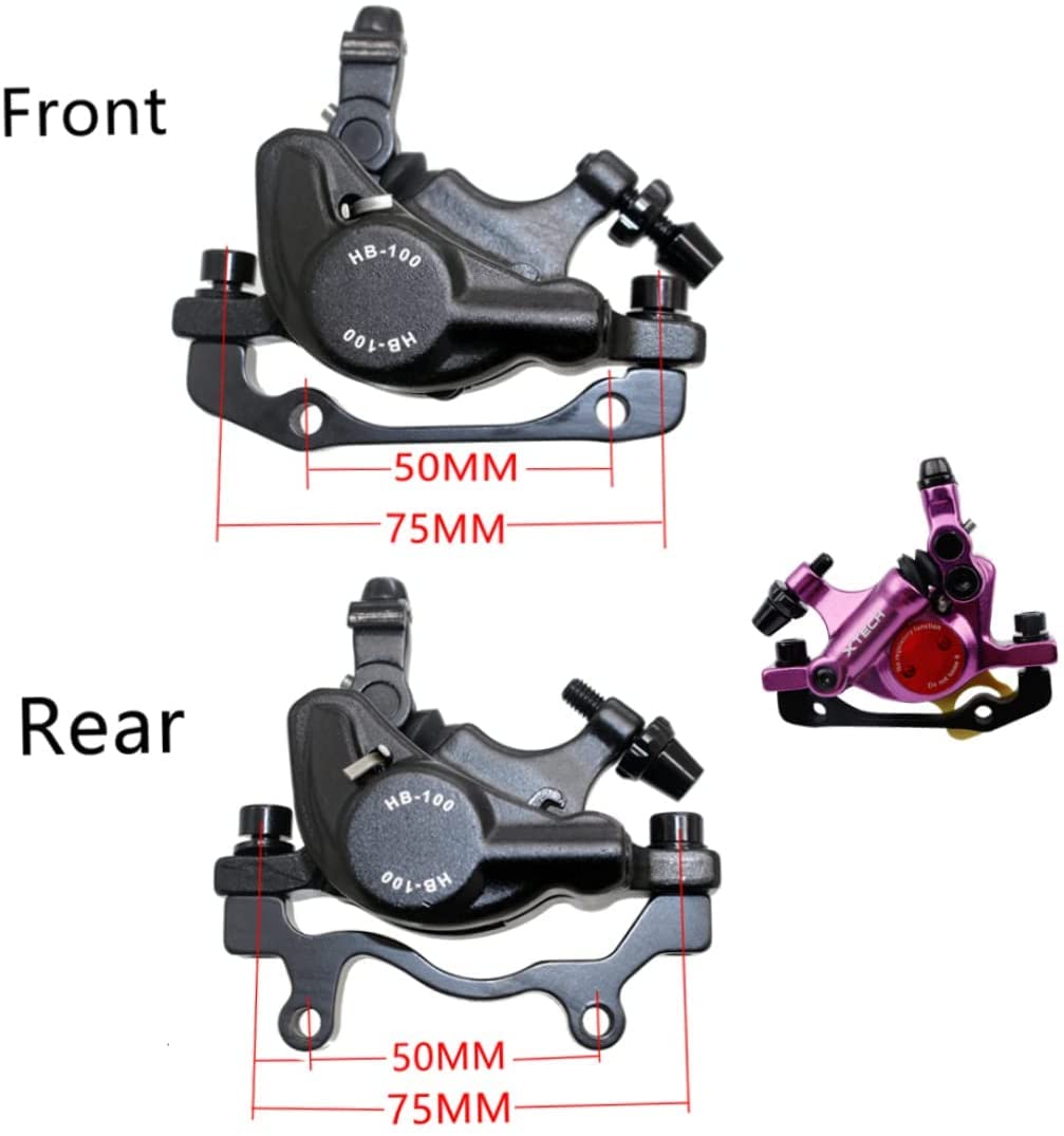 SONAU 1 Pair Front & Rear HB100 MTB Bike Hydraulic Disc Brake Calipers Road Bicycle Line Pulling Brake Clamp