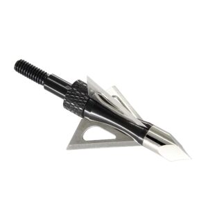 100 grains archery hunting broadheads 1-1/8" cutting 3-fixed-blades bow-hunting arrow tip 6 pk (black 6 pk)