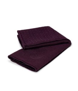 yogitoes yoga hand towel - quick drying microfiber, lightweight, easy for travel, use in hot yoga, vinyasa and power, 16 inch (40cm), indulge purple