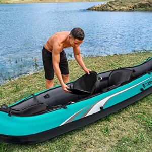 Tobin Sports Wavebreak Kayak. Inflatable Kayak for Two Adult Person. Tandem Fishing Kayak. Twin Lightweight Kayak is Also a Foldable Canoe.