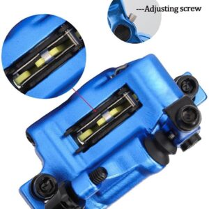 1 Pair Front & Rear HB-100 MTB Bike Hydraulic Disc Brake Calipers Aluminum Alloy Mountain Bike Road Bicycle Line Pulling Brake Clamp (Color : Blue, Size : Front+Rear)