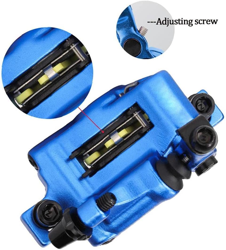 1 Pair Front & Rear HB-100 MTB Bike Hydraulic Disc Brake Calipers Aluminum Alloy Mountain Bike Road Bicycle Line Pulling Brake Clamp (Color : Blue, Size : Front+Rear)