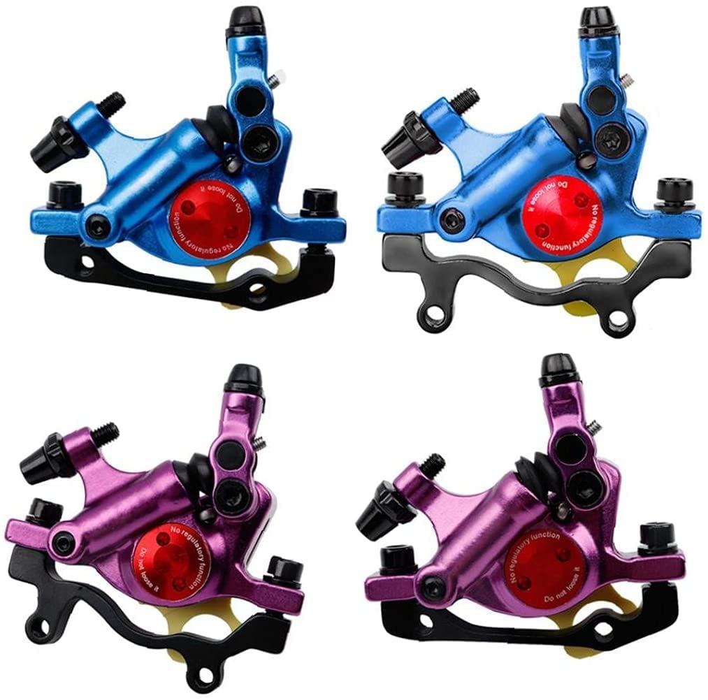 1 Pair Front & Rear HB-100 MTB Bike Hydraulic Disc Brake Calipers Aluminum Alloy Mountain Bike Road Bicycle Line Pulling Brake Clamp (Color : Purple, Size : Only Front)