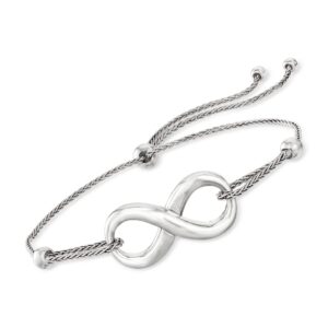 ross-simons sterling silver infinity symbol bolo bracelet