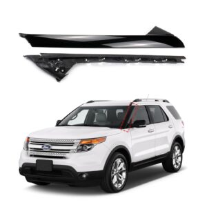 aiwgiw windshield pillar trim panel molding compatible with ford explorer 2011-2019 replaces bb5z7803136aa bb5z-7803136-ab 926-450 (left, gloss black)