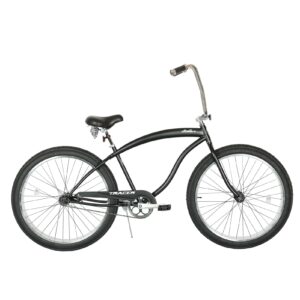 tracer avalon beach cruiser bike for adults, 26/29 inch wheels, 3.0/4.0 fat tire,1/7 speed, complete cruiser bike. (1 speed matte black, 29''x3.0 tire)